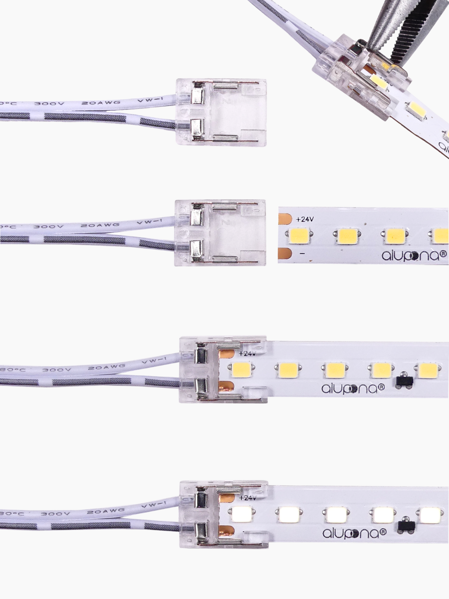 COB-LED Schnellverbinder 10 mm Anschluss + Kabel IP20